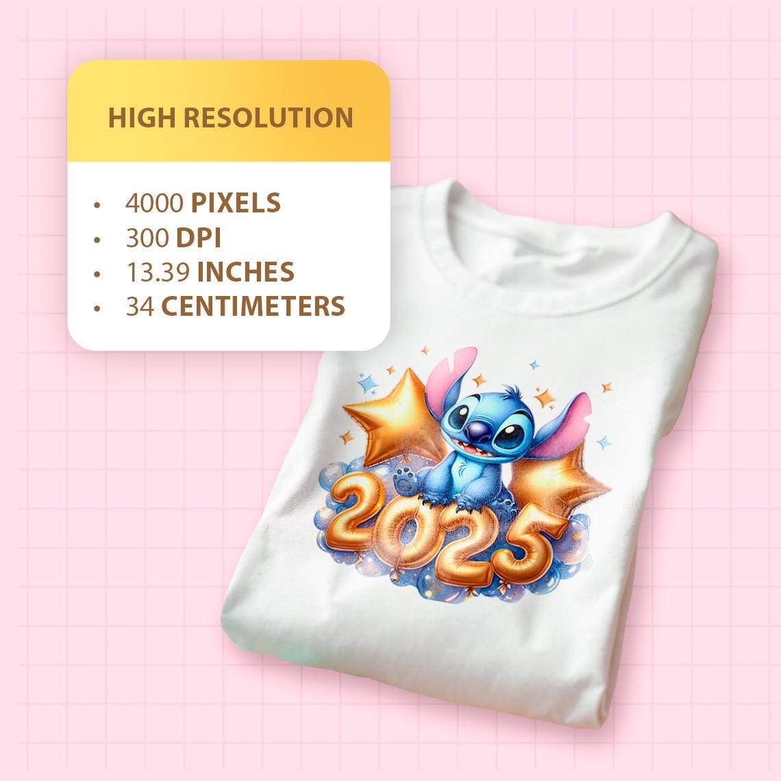 Stitch 2025 PNG Clipart New Year's Kids Sublimation New Year 2025 ...