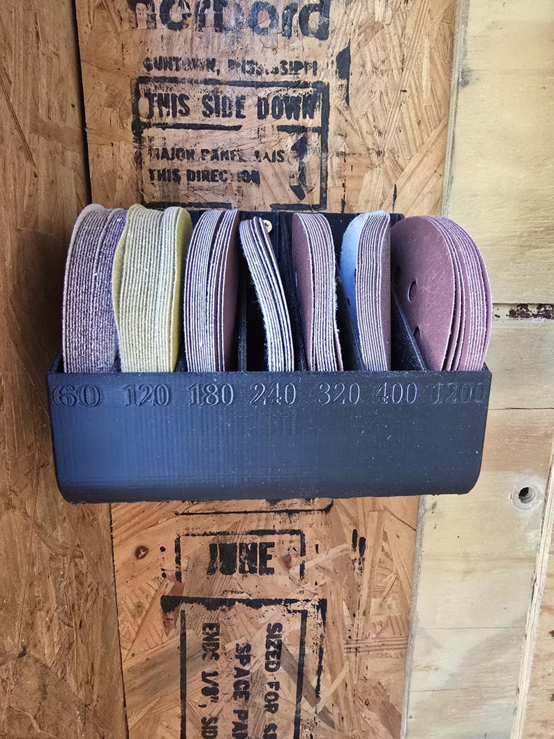 5 Sanding Disc Organizer Tray 3D Printed Durable PLA Holder for ...