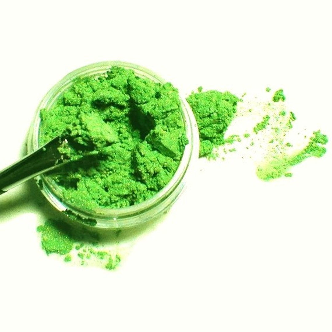 Mint Dilly Vegan Eye Shadow Bright Green With Gold Sparkle Shimmer ...