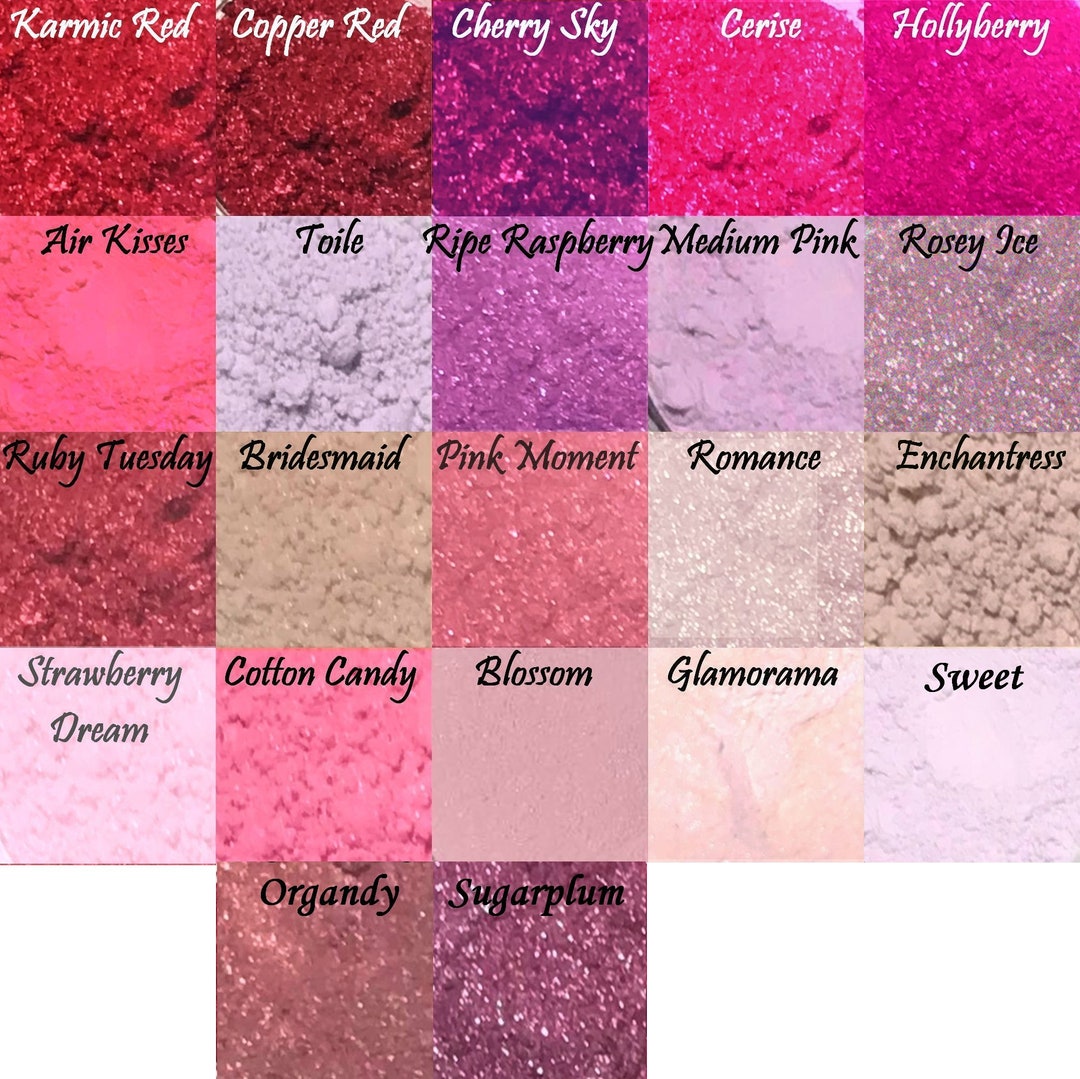 Pink Red Eyeshadow 22 Shades to Choose From - Etsy