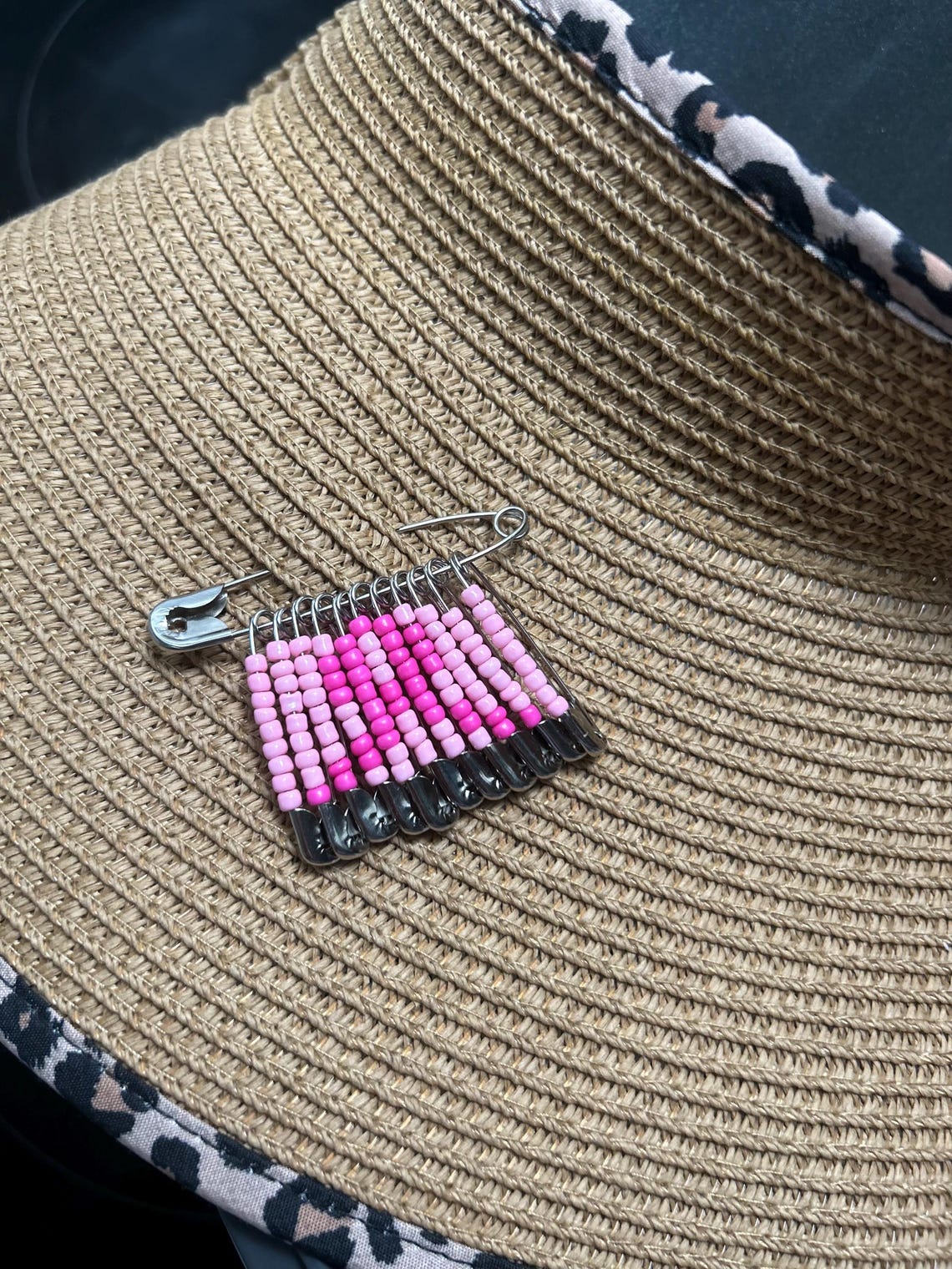 Breast Cancer Awareness Ribbon Safety Pin Art - Etsy