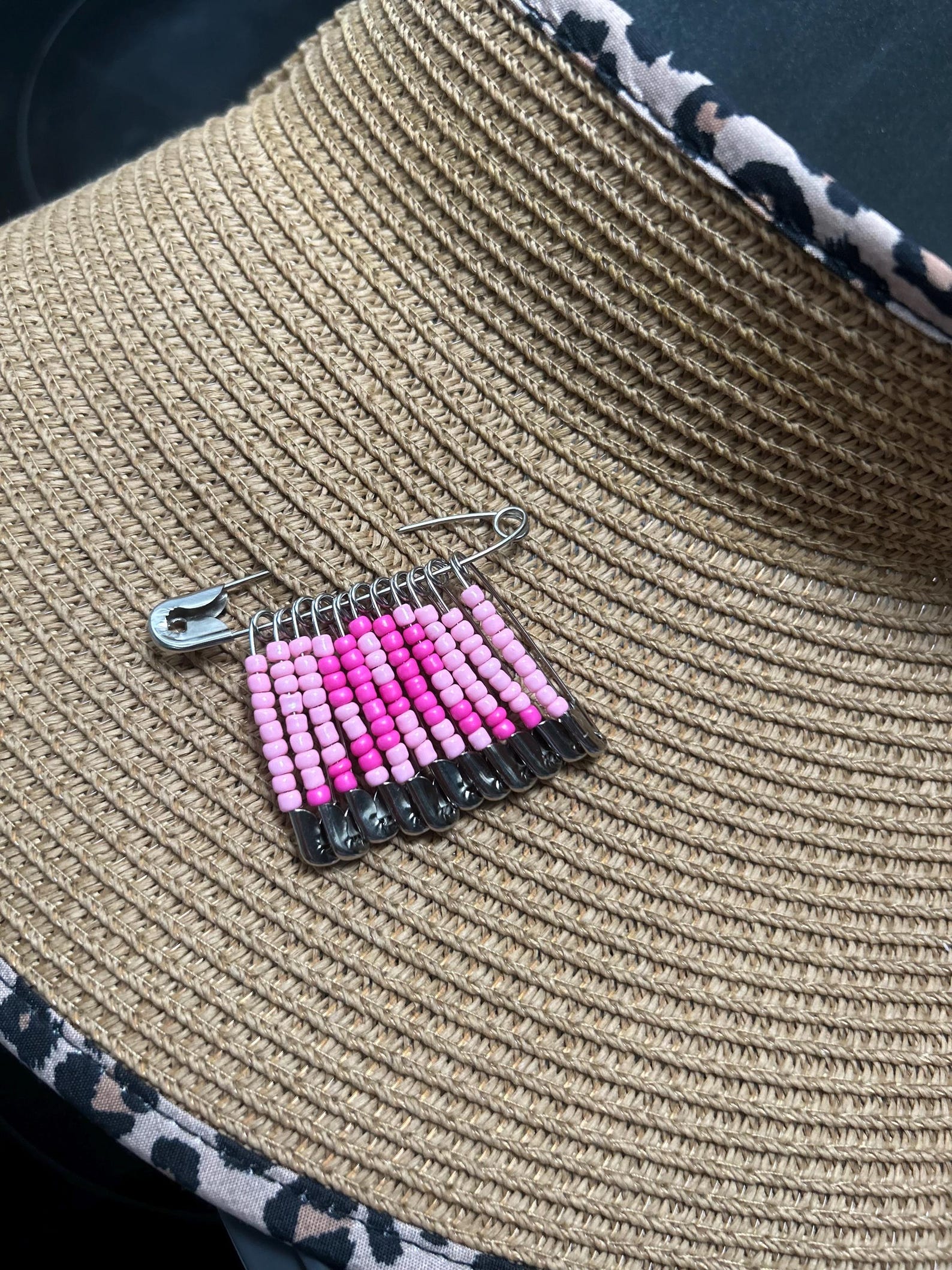 Breast Cancer Awareness Ribbon Safety Pin Art - Etsy