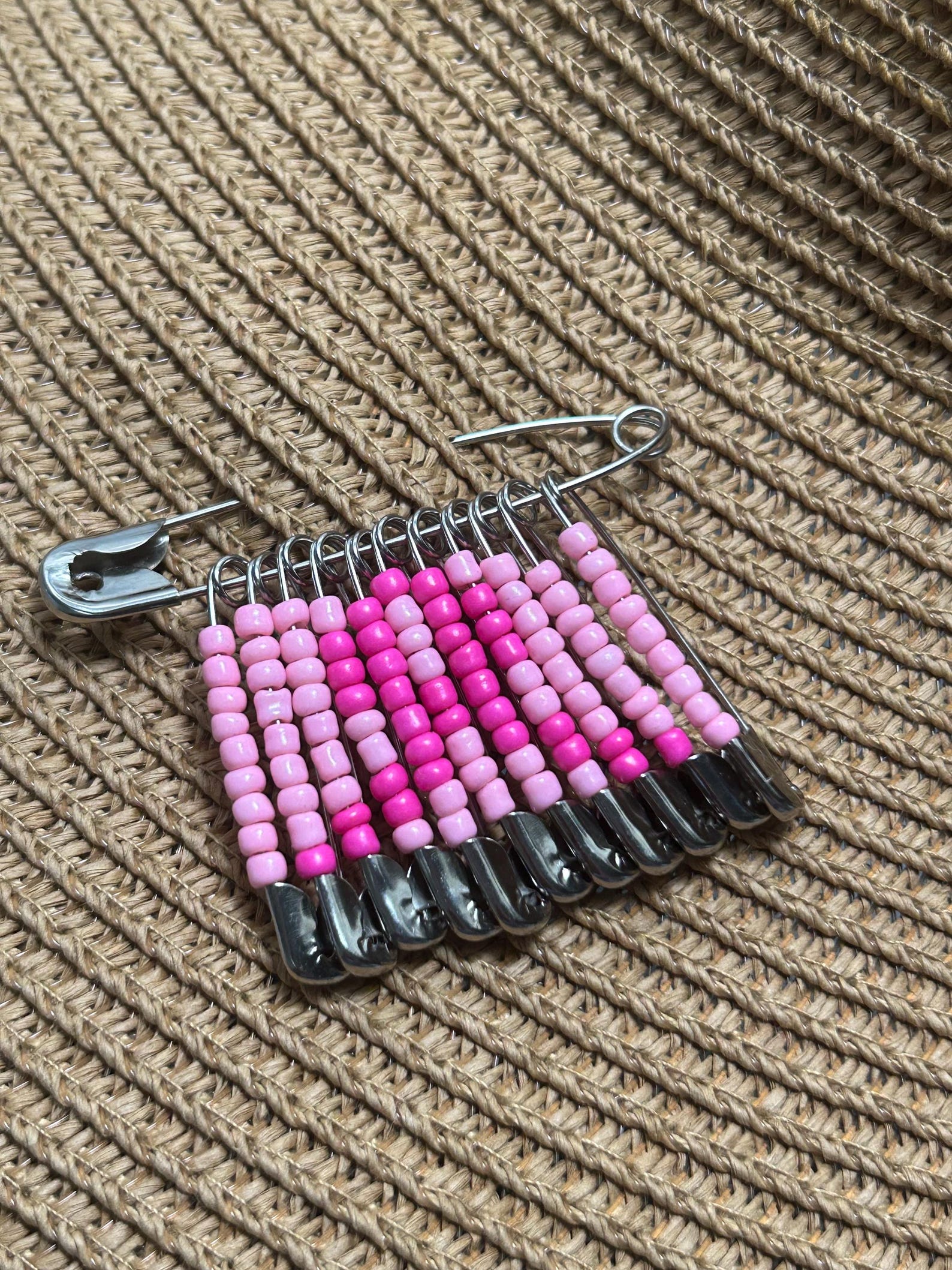 Breast Cancer Awareness Ribbon Safety Pin Art - Etsy