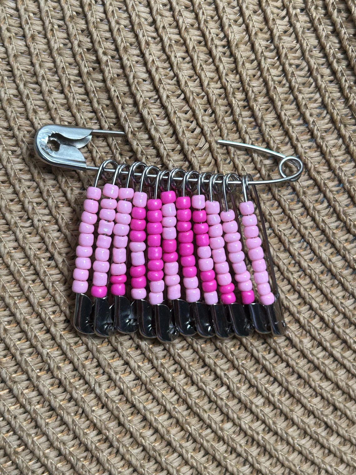 Breast Cancer Awareness Ribbon Safety Pin Art - Etsy