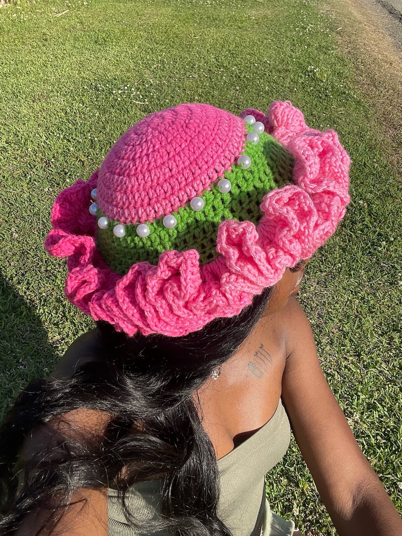 Crochet Ruffle Hat - Etsy