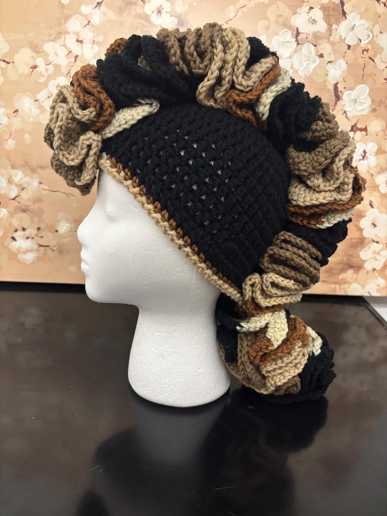 Crochet Ruffle Mohawk Hat - Etsy