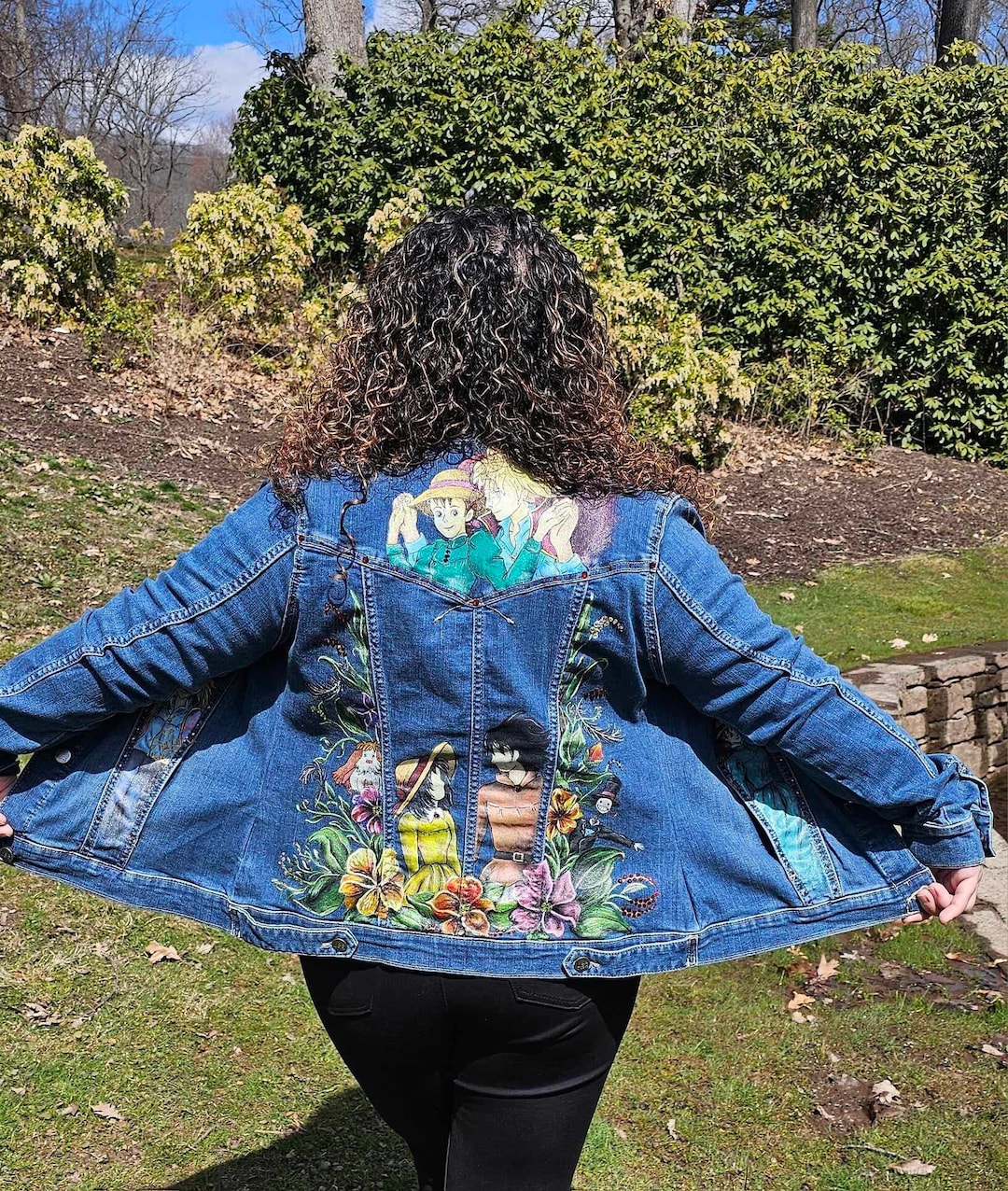 Handpainted Howl's Moving Castle Denim Jacket - Etsy