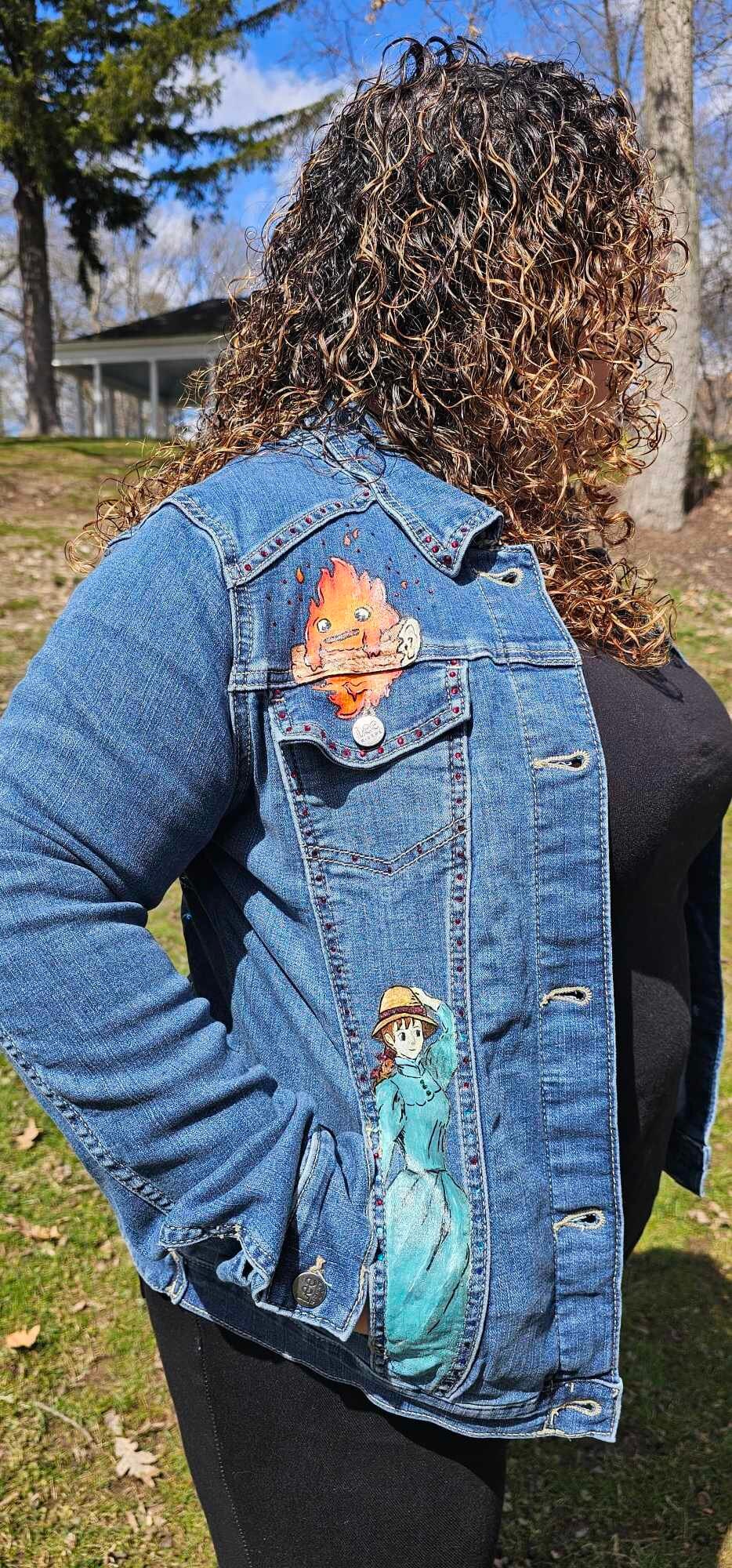 Handpainted Howl's Moving Castle Denim Jacket - Etsy