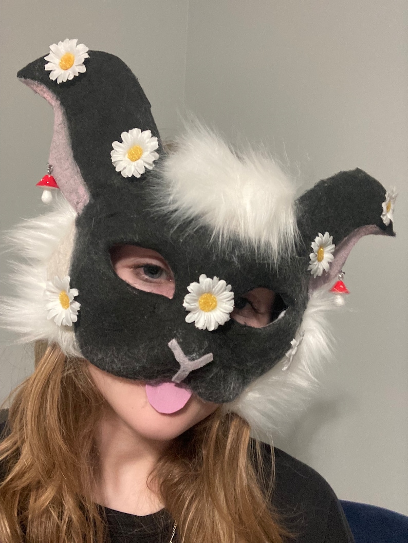 Valais Black Nose Sheep Premade Cat Mask With Removable Velcro Tongue ...