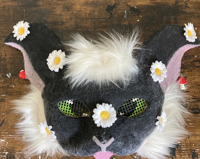 Valais Black Nose Sheep Premade Cat Mask With Removable Velcro Tongue ...