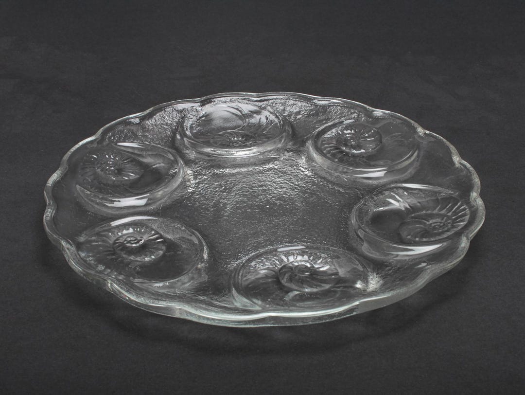 Set of 4 Clear Snail Plates - Etsy