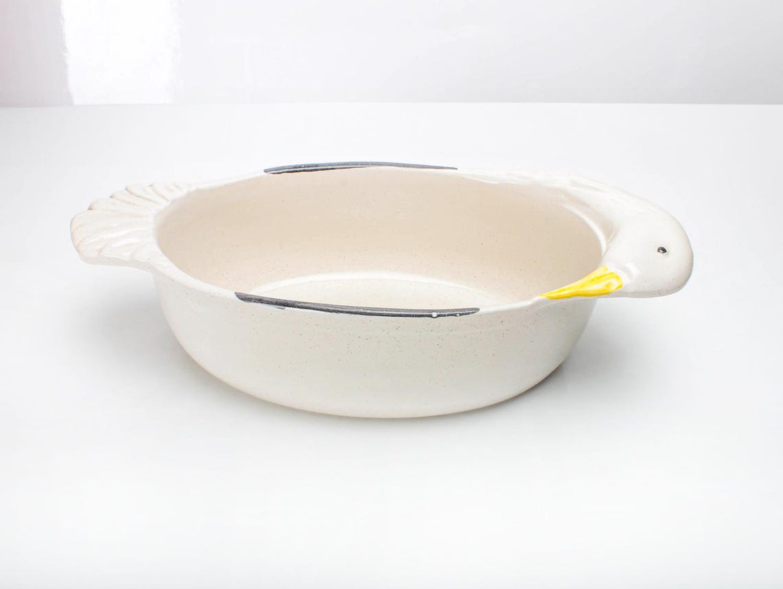 French Cooking Ceramic Dish Goose Shape - Etsy