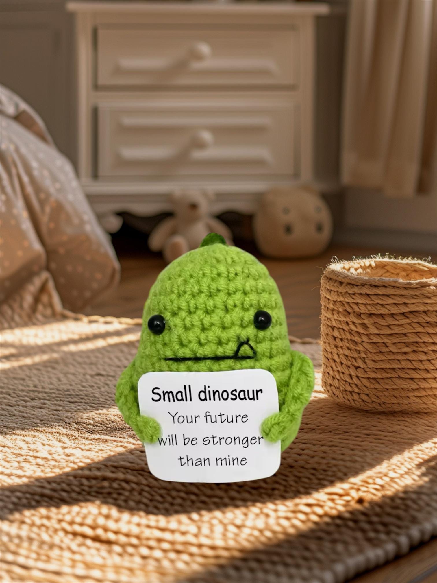 Positive Shark Duck Crochet Plush Cute Motivational Gift Handmade ...