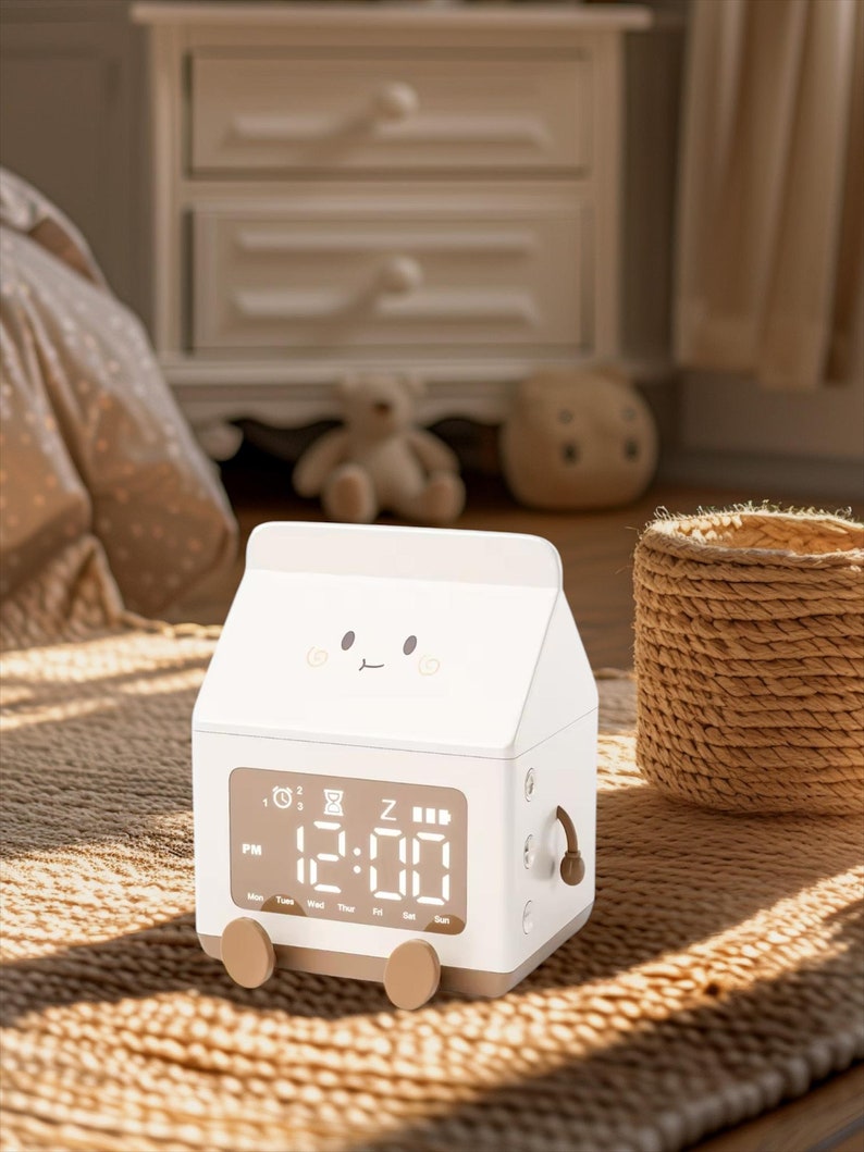Creative Milk Box Digital Alarm Clock – Cute Mini Countdown Timer, Date ...