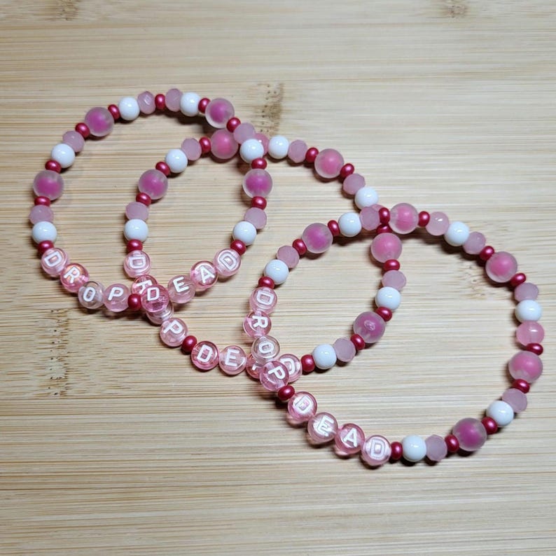 Drop Dead Bracelet Olivia Rodrigo Inspired Bracelet Coquette Bracelet ...