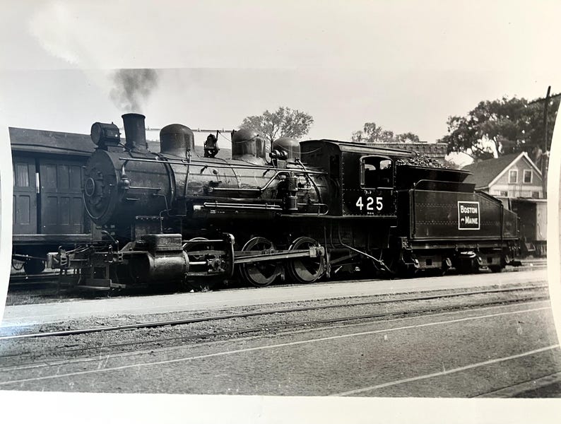 Boston & Maine Railroad Steam Engine 425 Dover, New Hampshire July 1937 ...