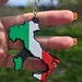 Italy Flag Keychains- 2D Double Sided Vibrant Souvenir, Flag & Country ...