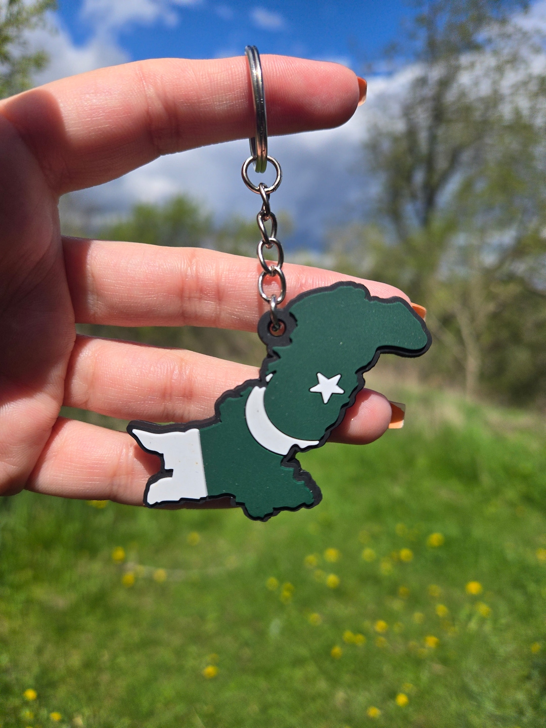 Pakistan Flag Keychain 2D Double Sided Vibrant Keychain, Flag & Country ...