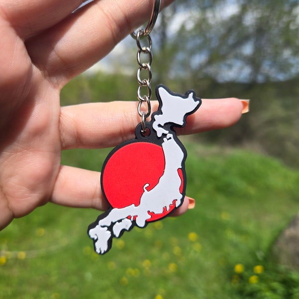 Japanese Flag Keychain - Etsy