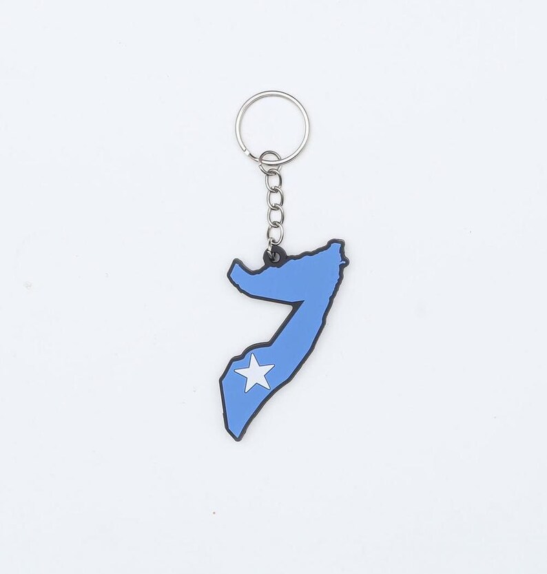 Somalia Flag Keychain: 2D Country Map, Somali Pride Gift - Etsy