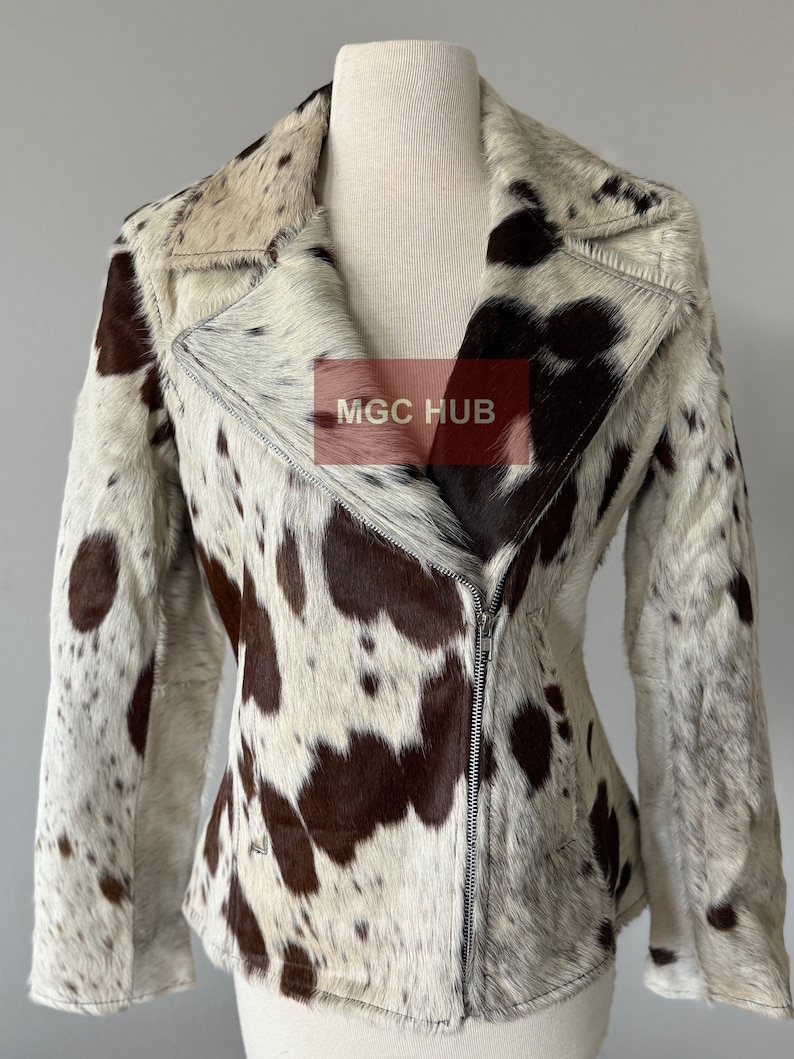 Stylish Original Cow Skin/ Cow Hide Leather Jacket for Women With ...