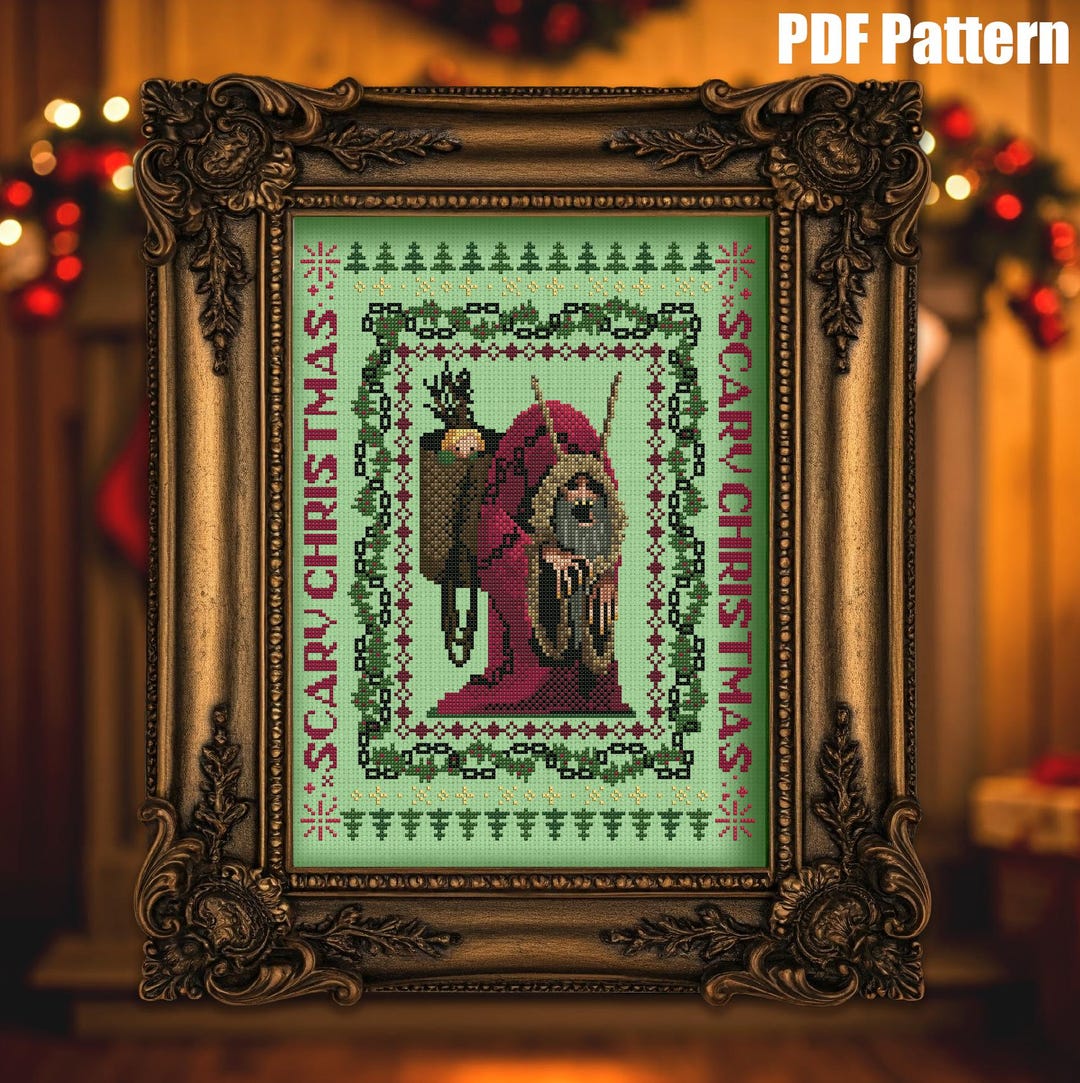 Scary Xmas - Digital PDF Cross-stitch Pattern - Pattern Keeper Friendly ...