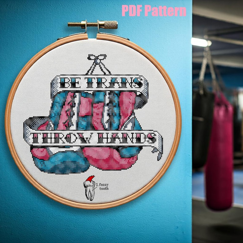 Be Trans Throw Hands Digital PDF Cross-stitch Pattern Pattern Keeper ...