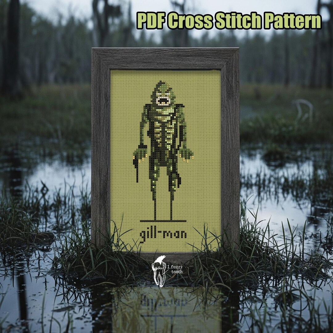 Lagoona Cross Stitch Pattern (digital PDF): Bitty Baddies Horror ...