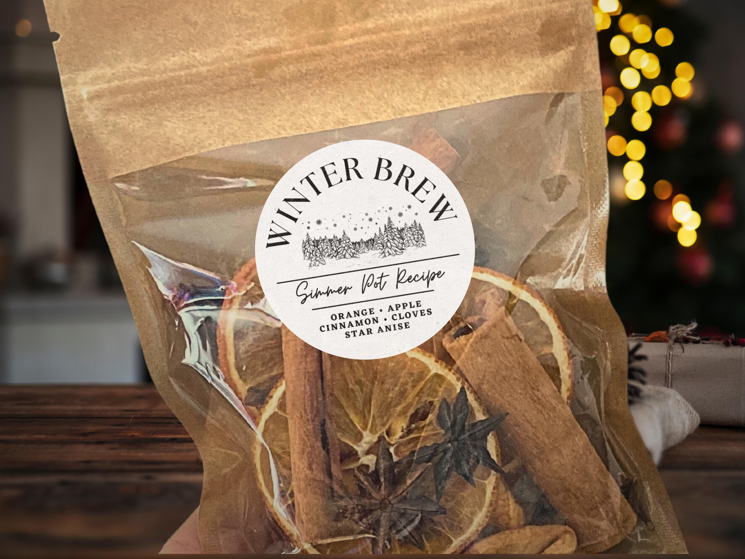 Winter Simmer Pot Recipe Mix Kit Christmas Simmering Seasonal Spices ...