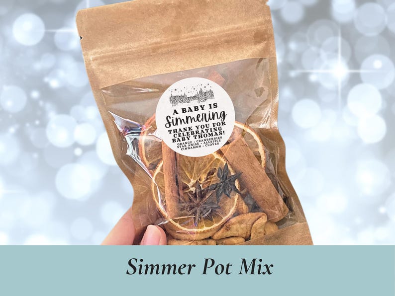 Winter Baby Shower Simmer Pot Recipe Mix Kit Simmering Scents and ...