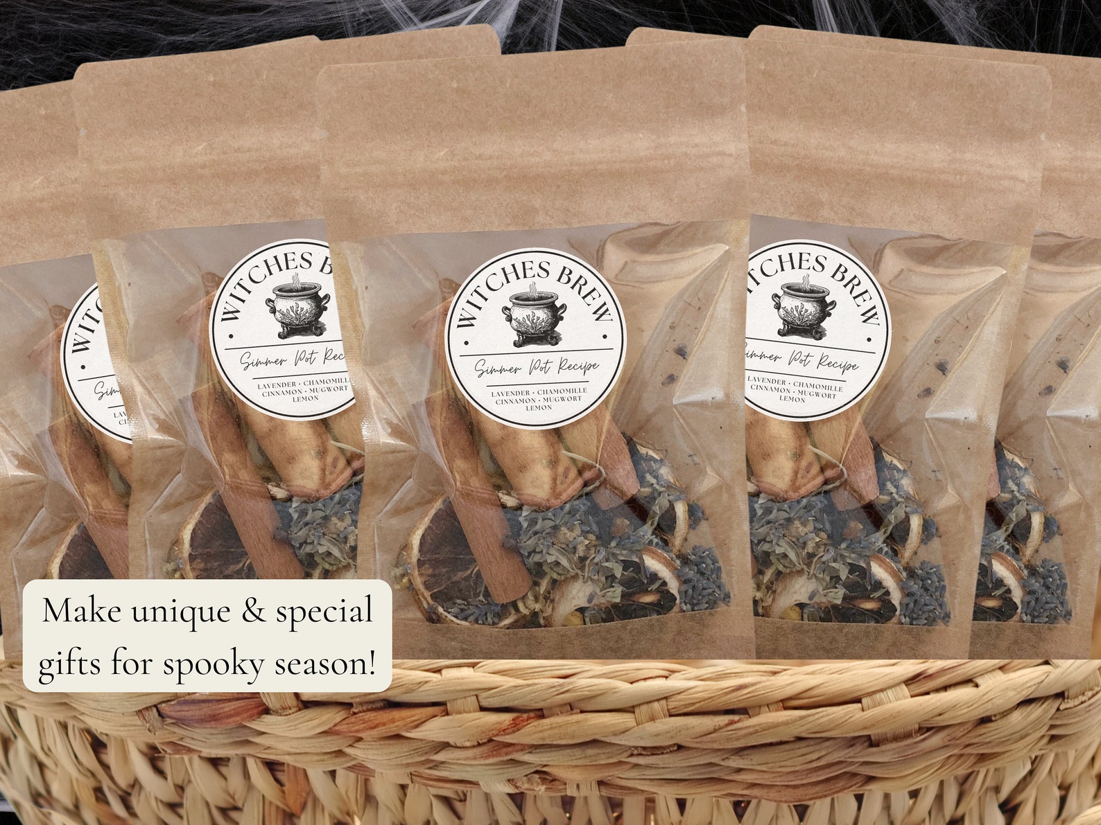 Witches Brew Halloween Simmer Pot Recipe Mix Kit Fall Themed Stovetop ...