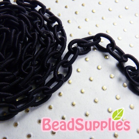 FA-CH-01001 Fabric Cable Chain black 1 yard | Etsy