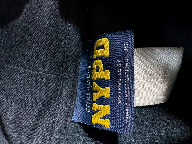 Vintage NYPD New York Police Department Black Faded Hoodie Size Medium ...