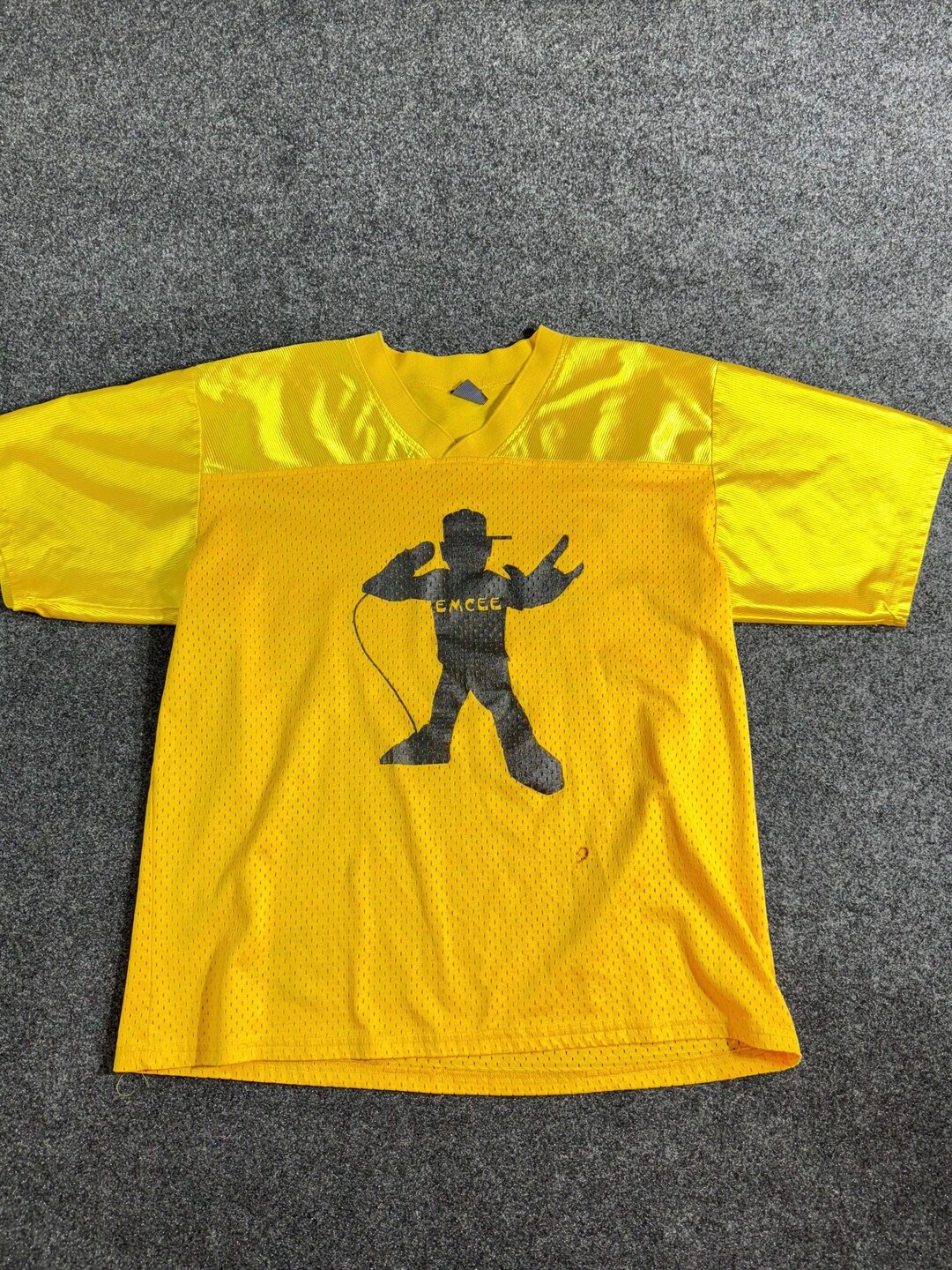 Vintage 90s EMCEE Chicago Hip Hop Rapper Promo Yellow Jersey Size XL ...