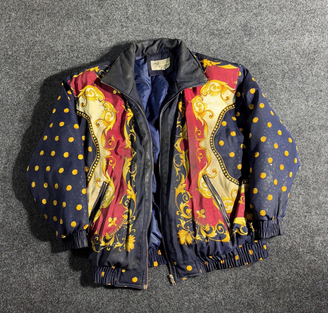 Vintage 80s Royalty Style Rare Puffer Jacket Size Medium Stained - Etsy