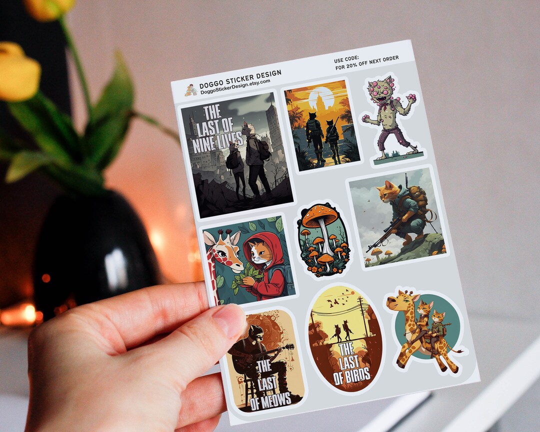 TLOS Kitty Stickers, Waterproof Sticker Labels, Scrapbook Laptop Bottle ...