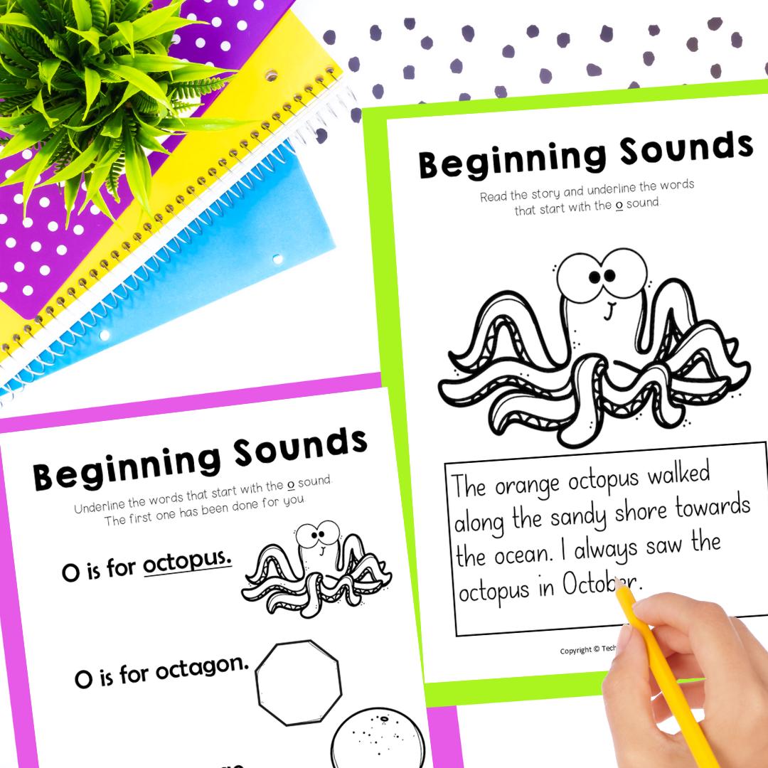 Alphabet Letter Tracing and Beginning Sounds Worksheets - Etsy