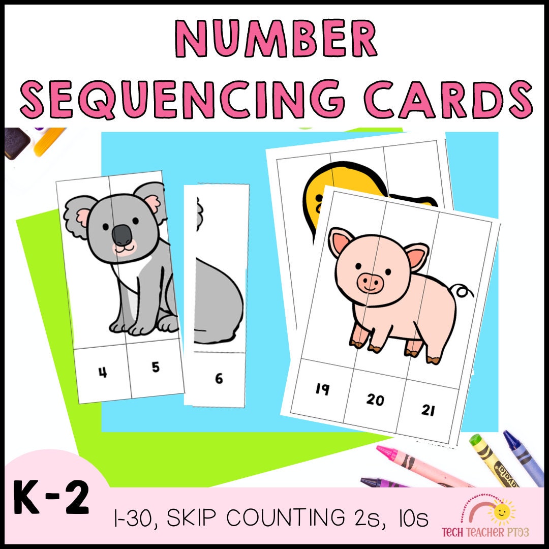 Sequencing Number Puzzles 1 to 30 Skip Count 2s Counting 10s First ...