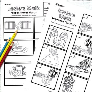 Rosie's Walk by Pat Hutchins Story Retell Activities - Etsy