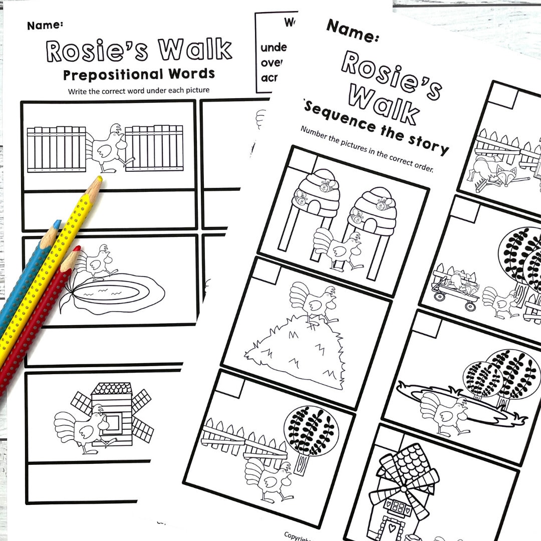 Rosie's Walk by Pat Hutchins Story Retell Activities - Etsy