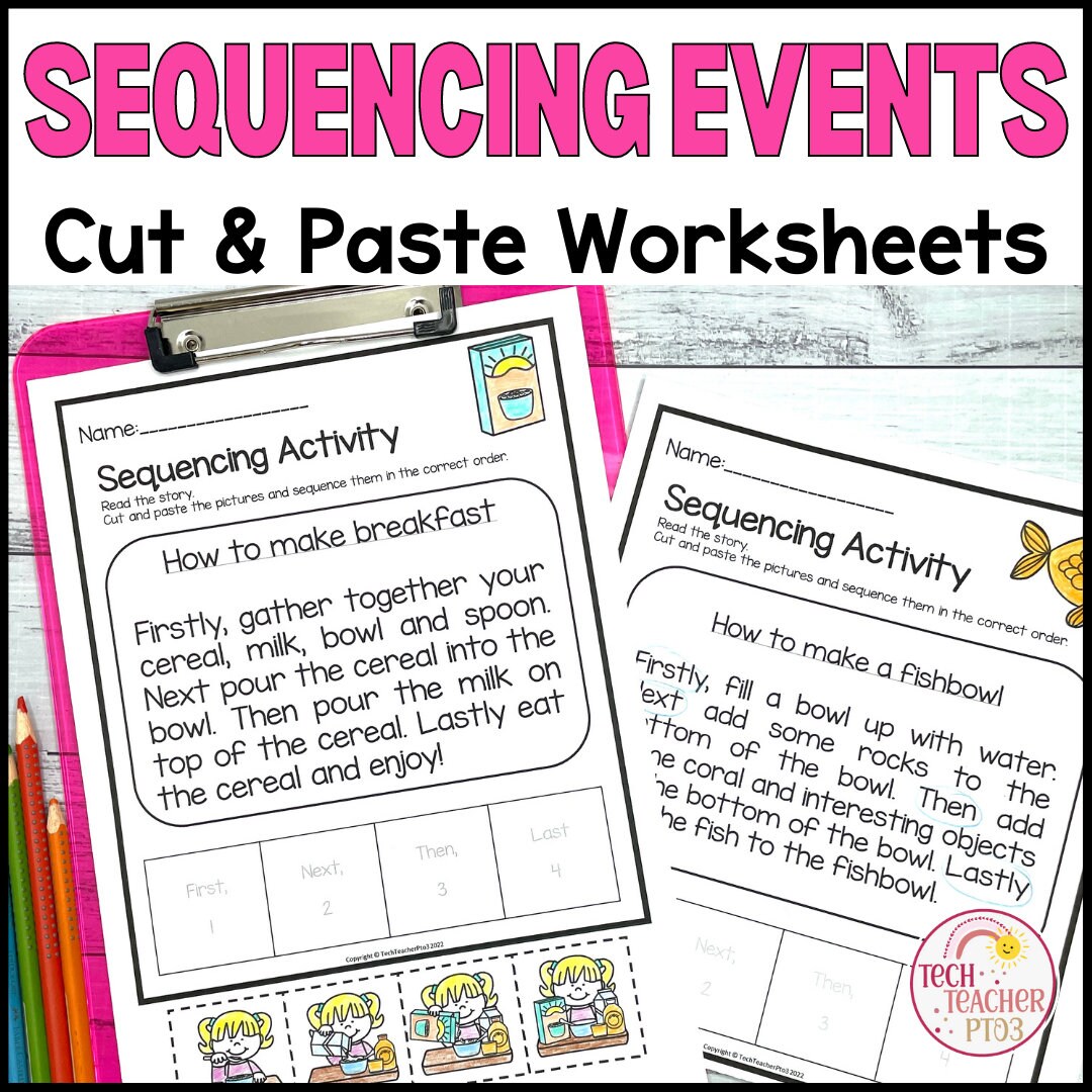 Read and Sequence Worksheets for Kindergarten - Etsy