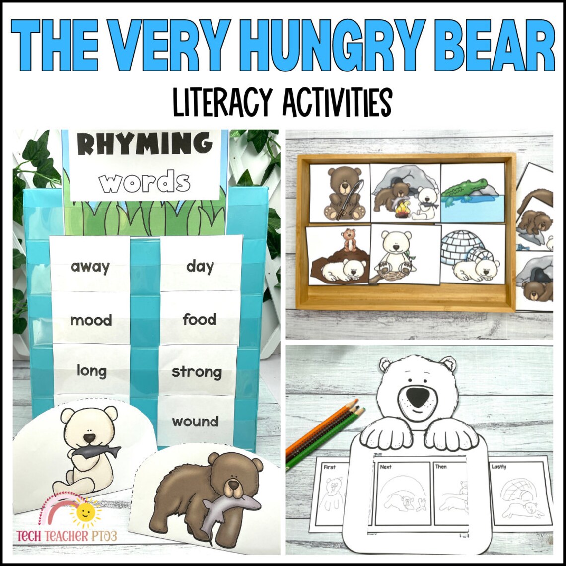 The Very Hungry Bear by Nick Bland Story Retell Activities - Etsy