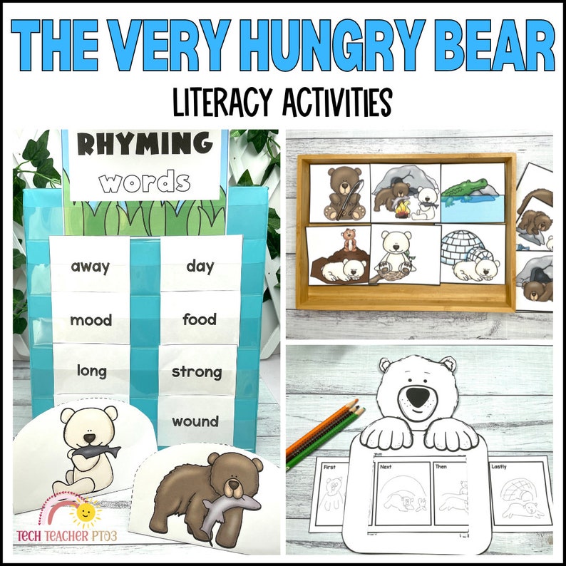 The Very Hungry Bear by Nick Bland Story Retell Activities - Etsy
