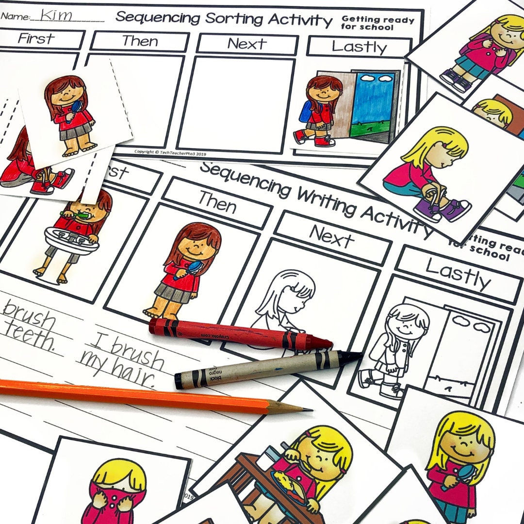 Sequencing Activities Picture Cards Write Cut and Paste - Etsy