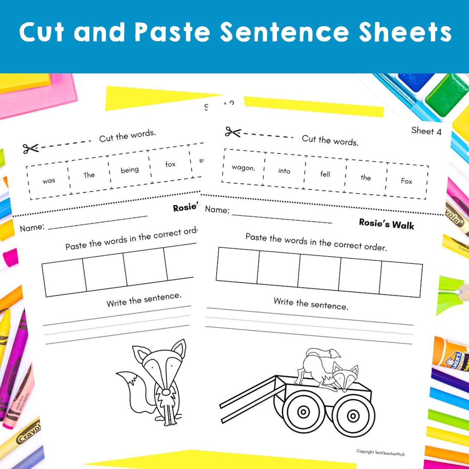 Rosie's Walk by Pat Hutchins Story Retell Activities - Etsy