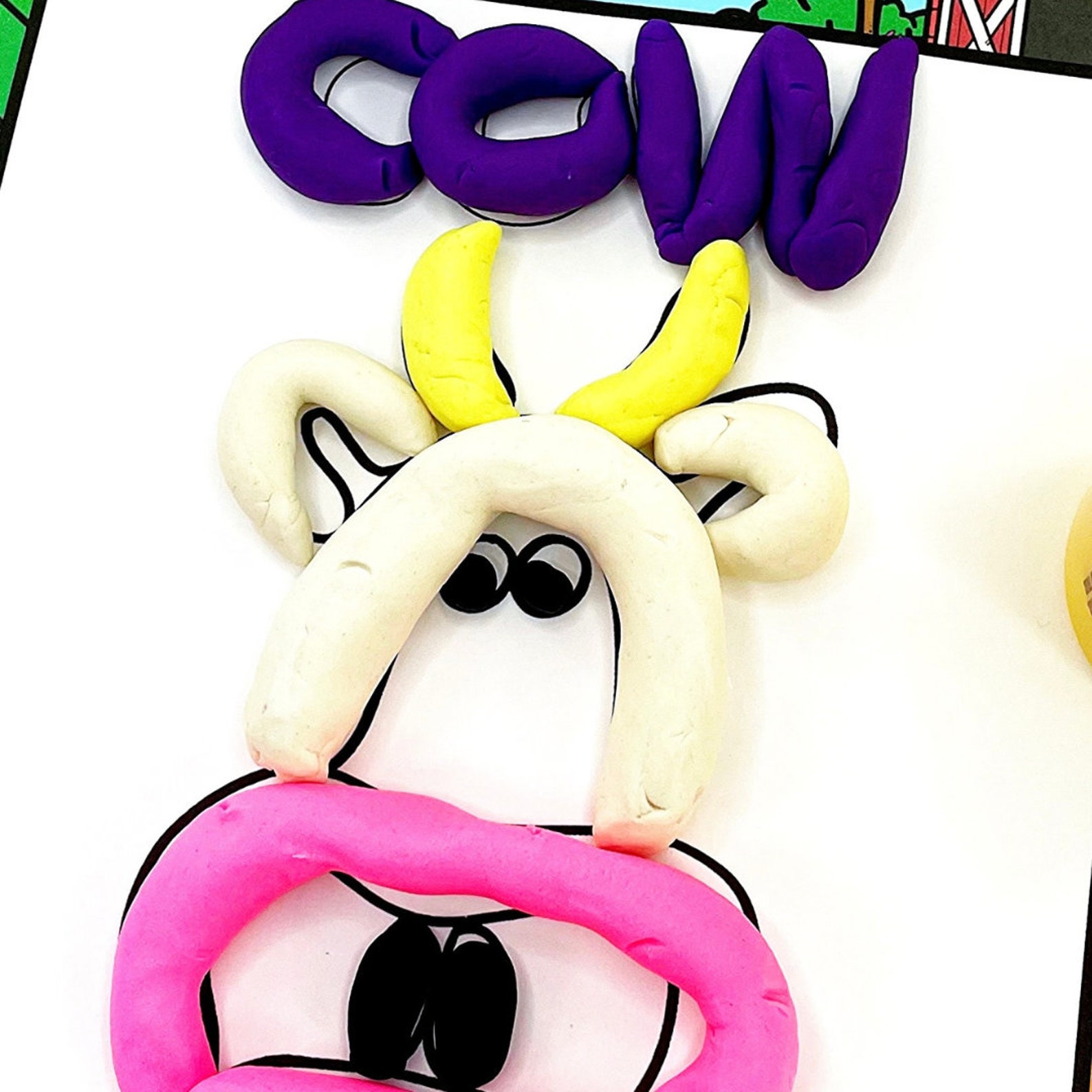 Farm Animal Play Dough Mats Activities - Etsy