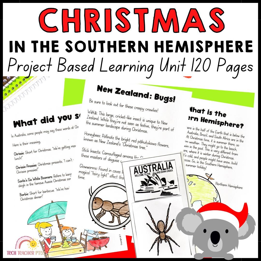 Southern Hemisphere Project-based Learning Unit Christmas Around the ...