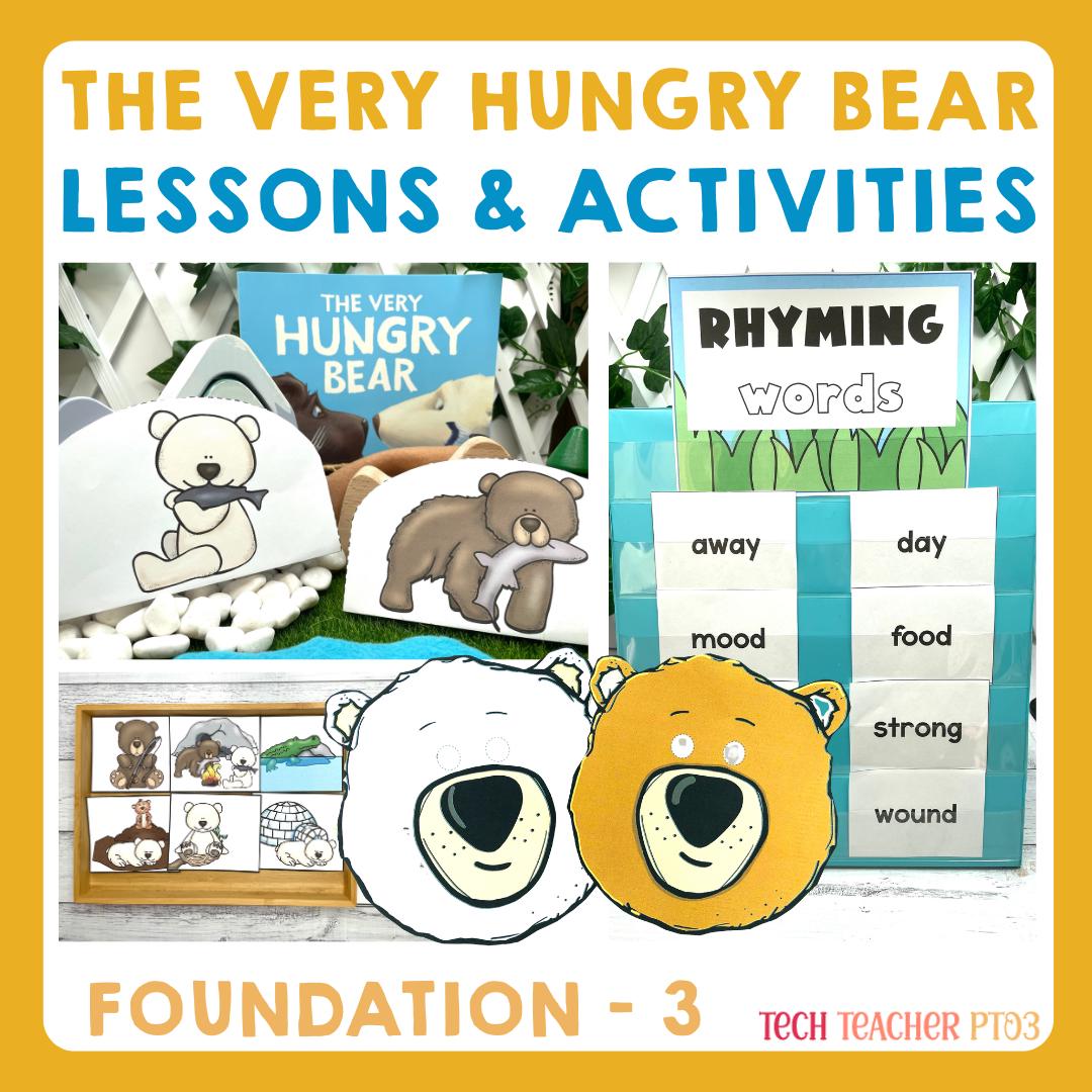The Very Hungry Bear | Lessons Activities Story Retell Comprehension ...