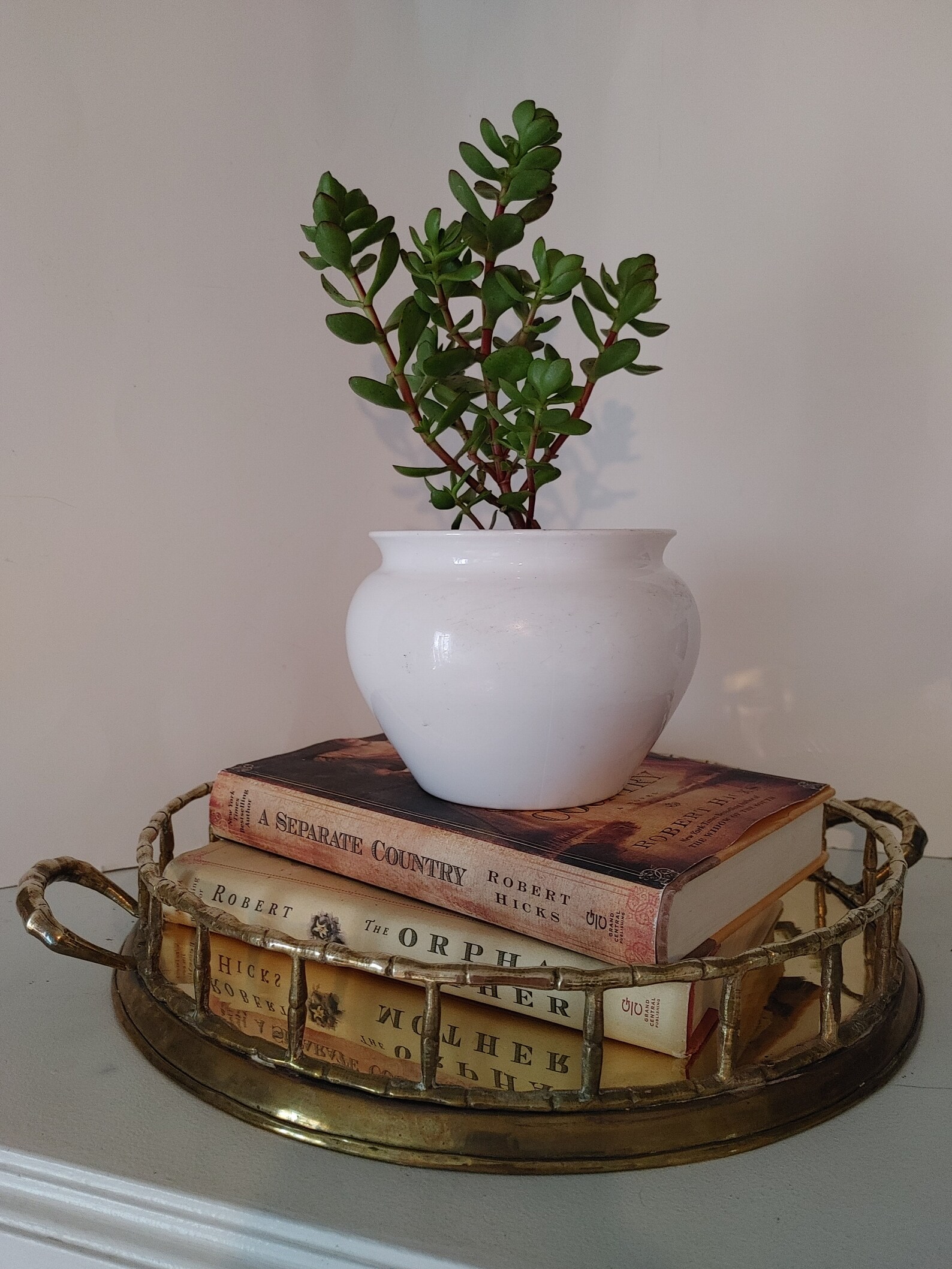 Vintage Faux Bamboo Round Solid Brass Tray - Etsy