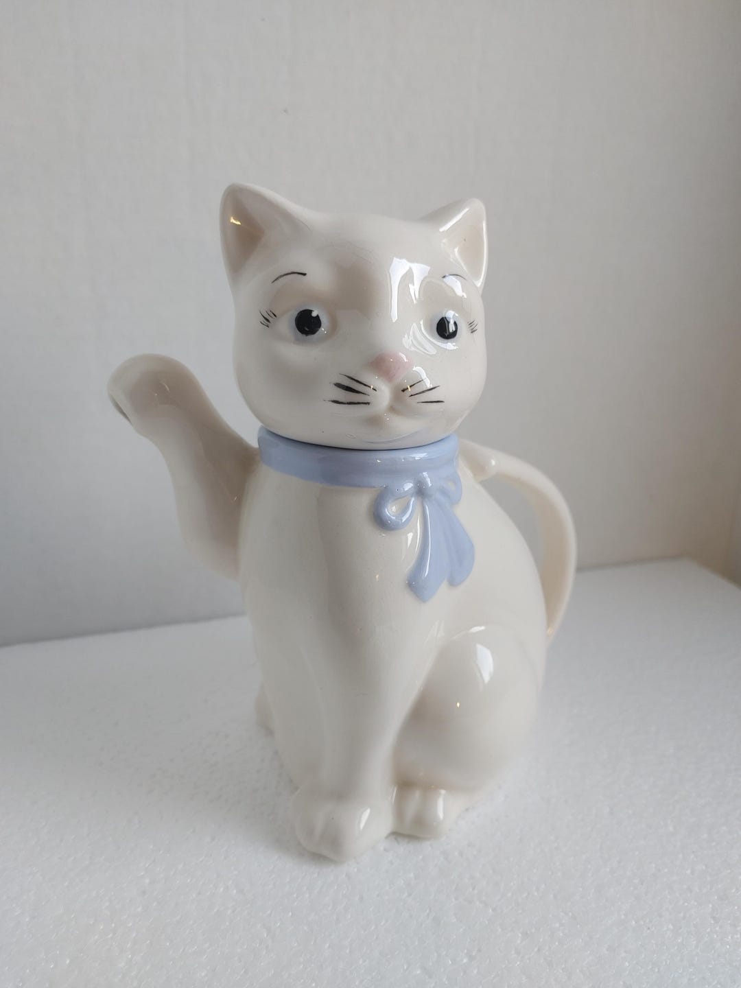 Vintage Ceramic Cat Teapot Handpainted Tea for One - Etsy